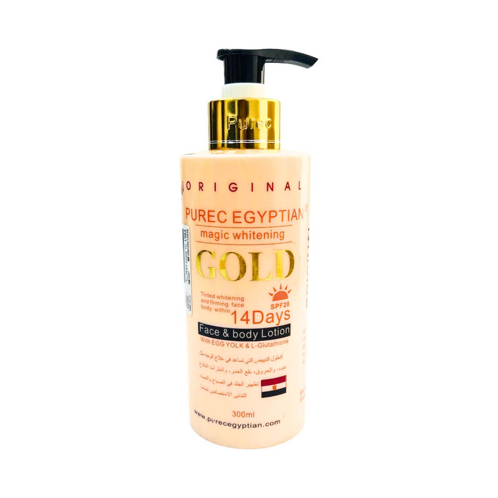 Purec Egyptian Gold Magic Whitening Face & Body Lotion,300ml – Markey ...